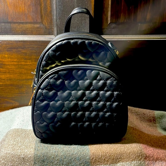 Deluxity Los Angeles | Bags | Black Vegan Leather Mini Backpack 2 Piece ...